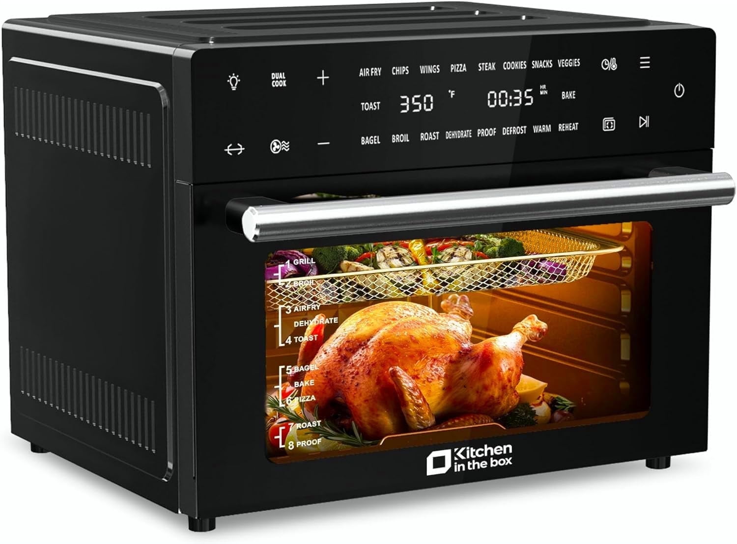 Kitchen in the box 32 QT Air Fryer Oven, 18-in-1 Convection Oven ...