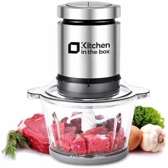 Electric Food Chopper with 2 Bowls (8 Cup+8 Cup), 2 Sets Blades, Food ...