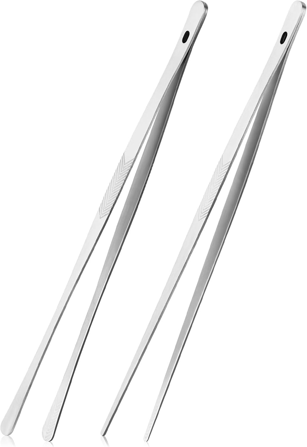 Kitchen cooking tongs tweezers - 212-inch stainless steel kitchen ...