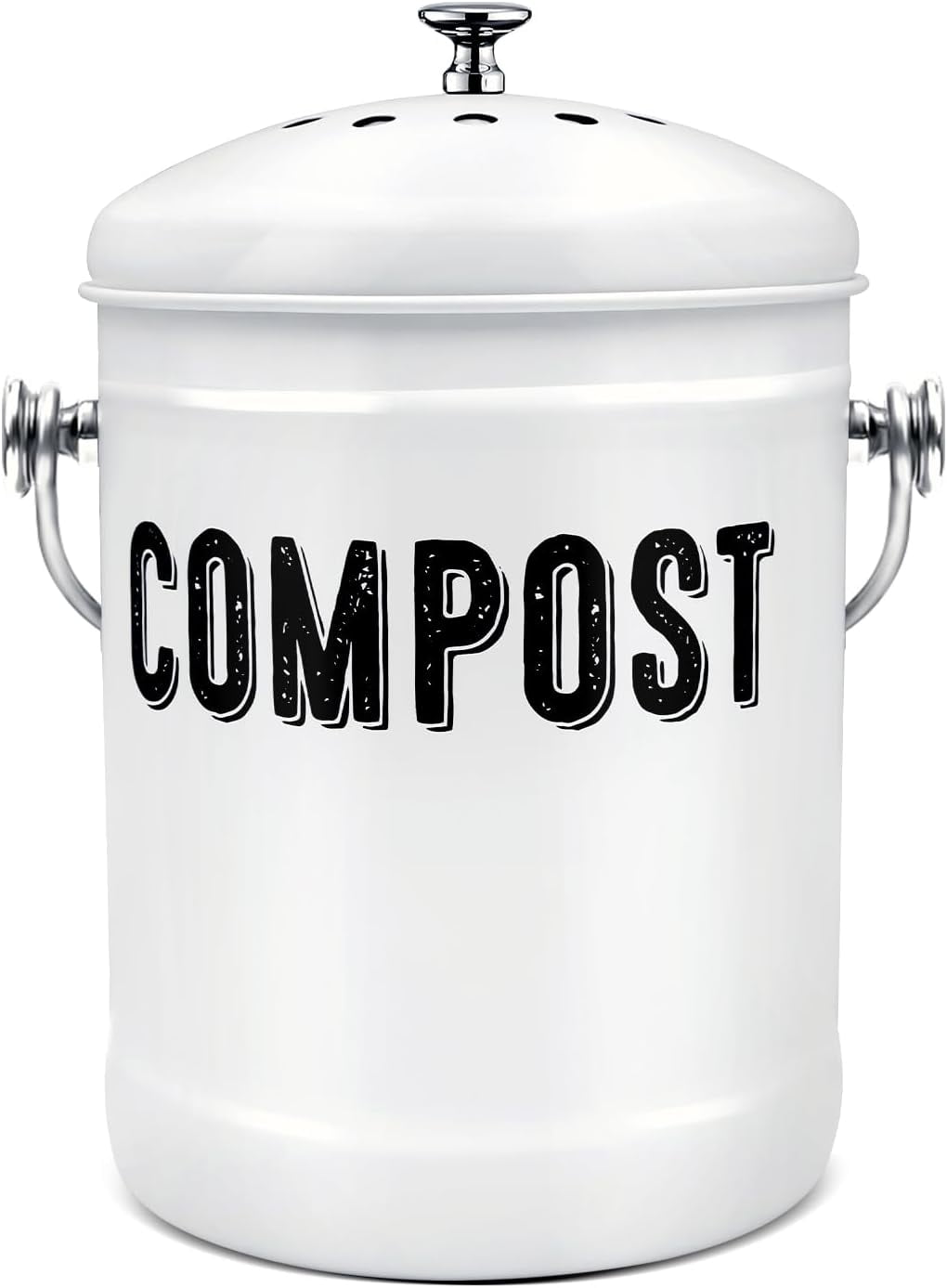 Kitchen countertop composting bin, 1.3 gallon stainless steel kitchen ...
