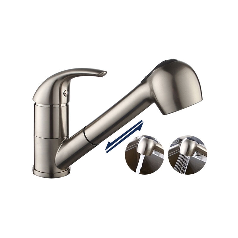 ® Kitchen faucet with pull-out shower kitchen mixer tap 2 jet types to ...