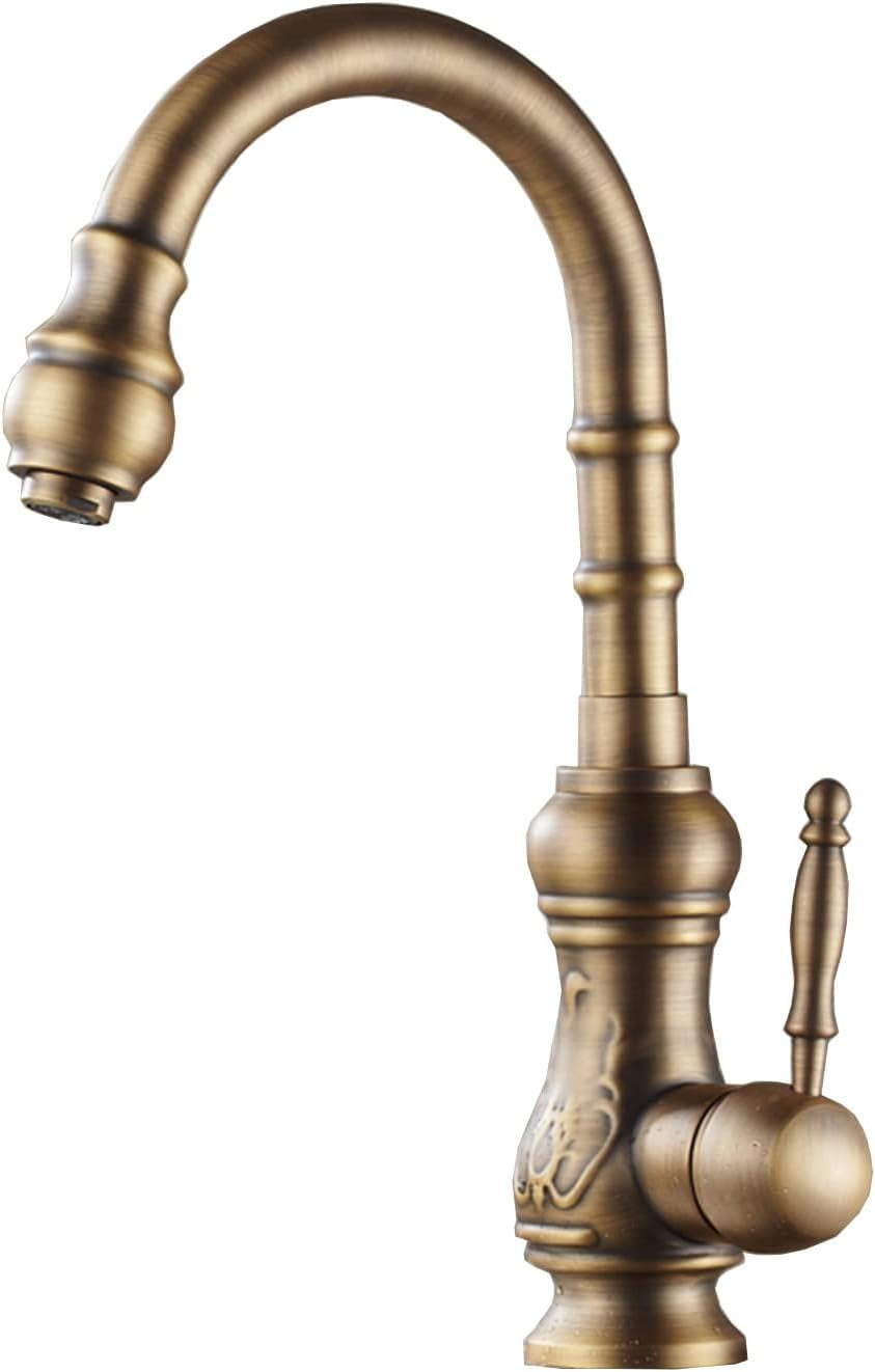 Kitchen faucets Brass Kitchen Faucet Vintage Kitchen faucets 1hole ...