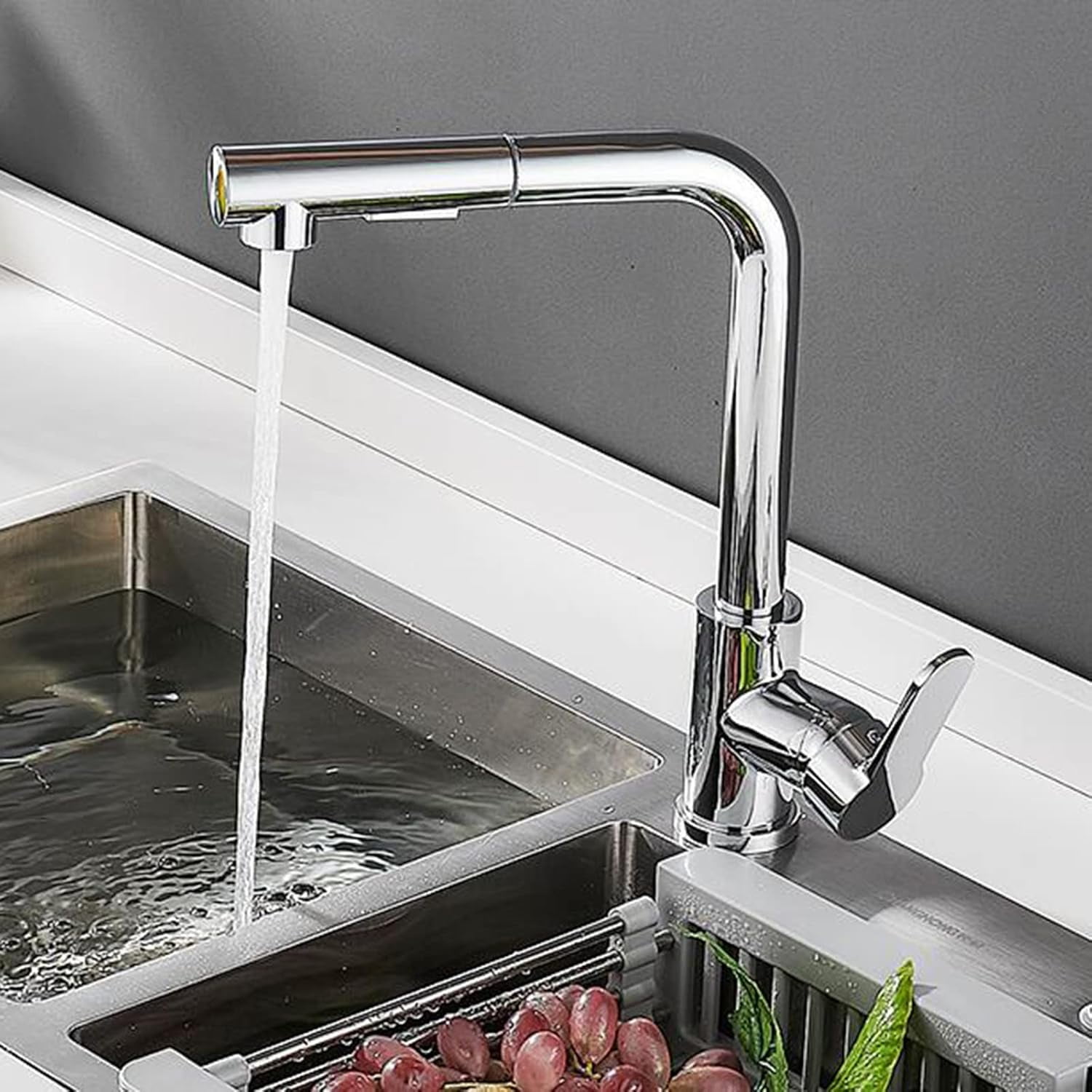 Kitchen faucets with Pull Out Spray Kitchen Sink Faucet Stainless Steel ...