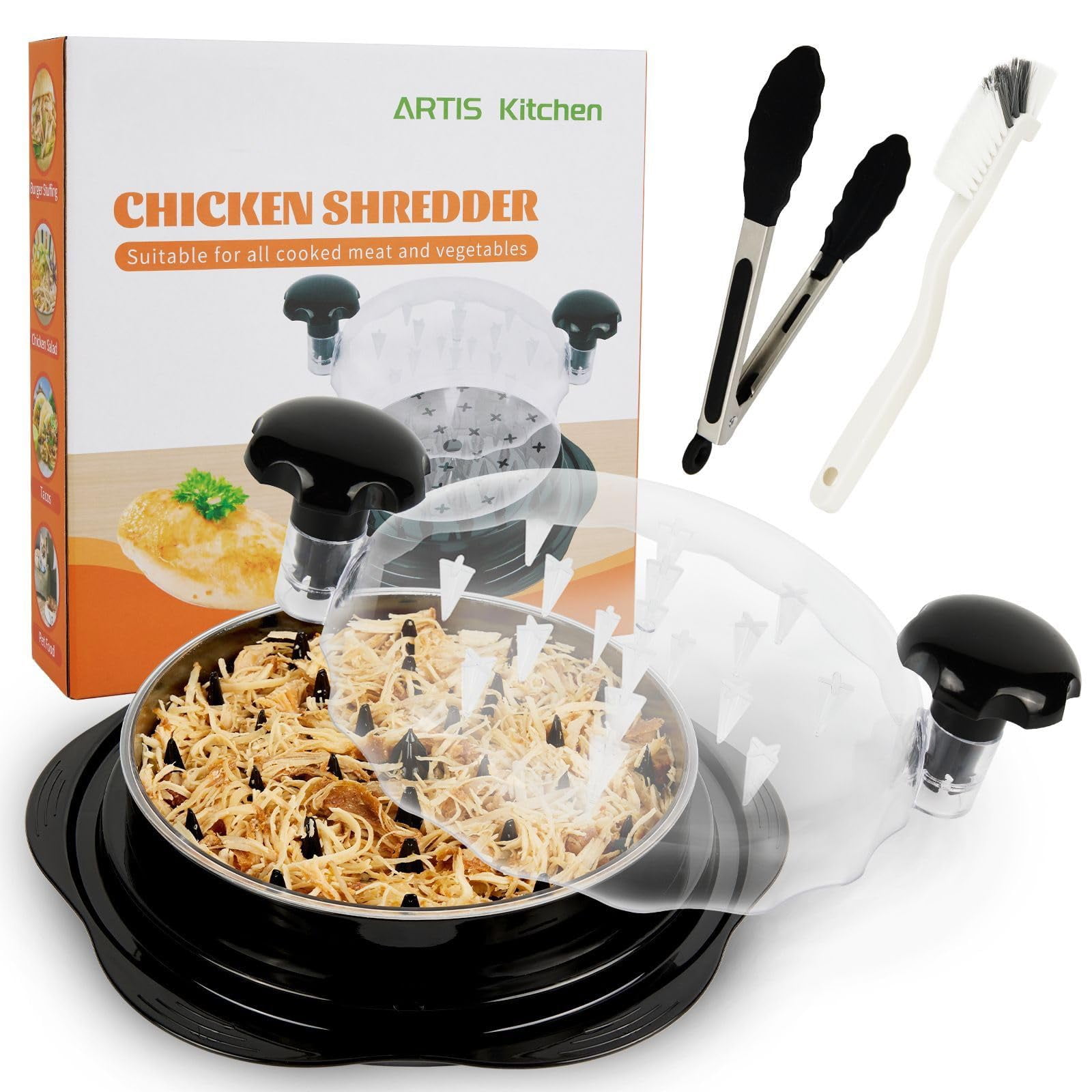 Kitchen gadget: Chicken shredder food processor - Quick shredding tool ...