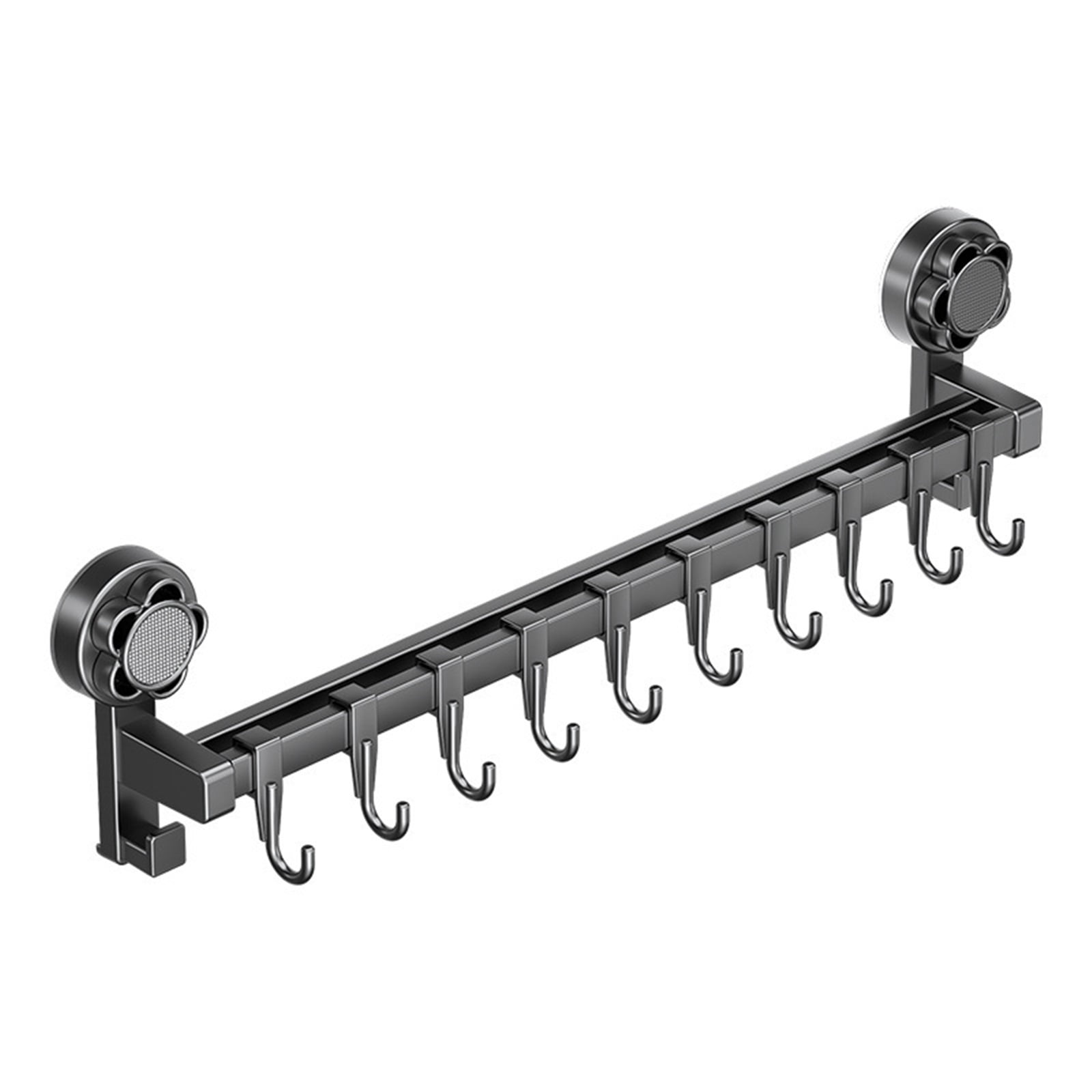 Kitchen hook rack punch-free multi-function rack wall-mounted pot cover ...