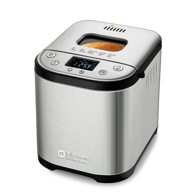 15-in-1 Digital Bread Maker, 2LB Stainless Steel Automatic Breadmaker ...