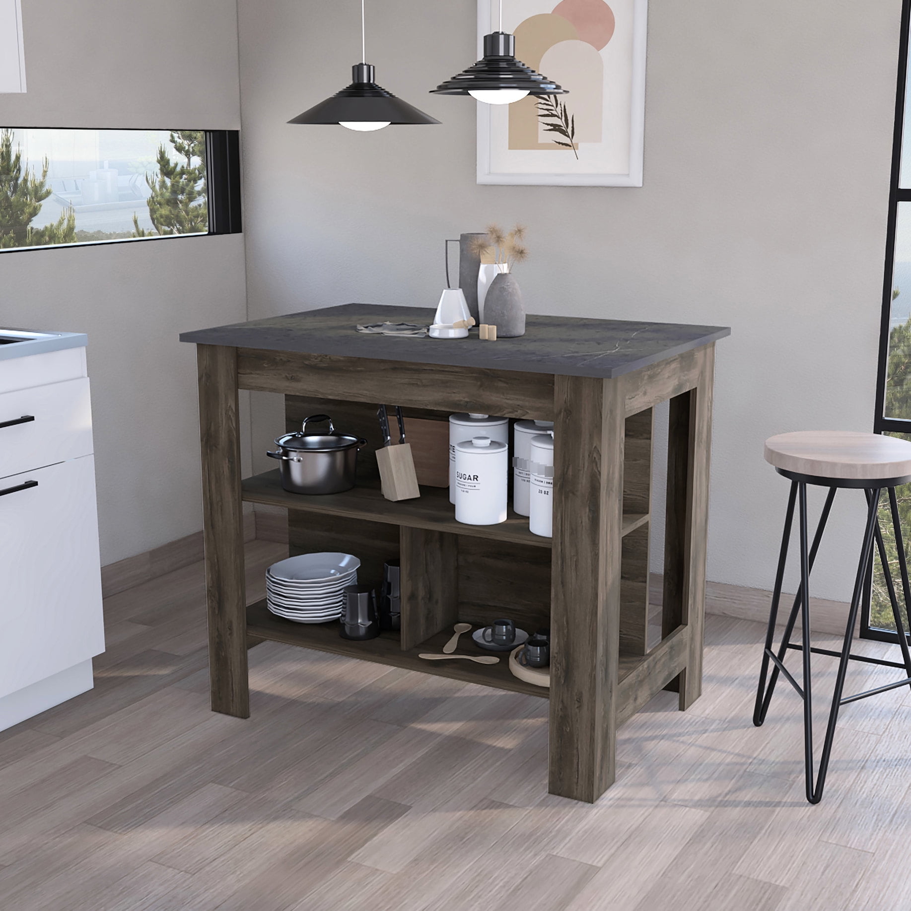Kitchen island + easy assembly - Quick setup for a functional cooking ...