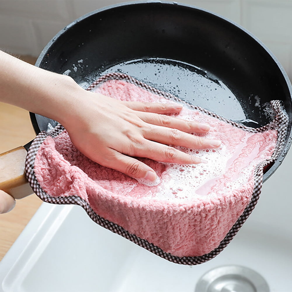 Kitchen Accessories Nonstick Oil Coral Velvet Hanging Hand Towels ...