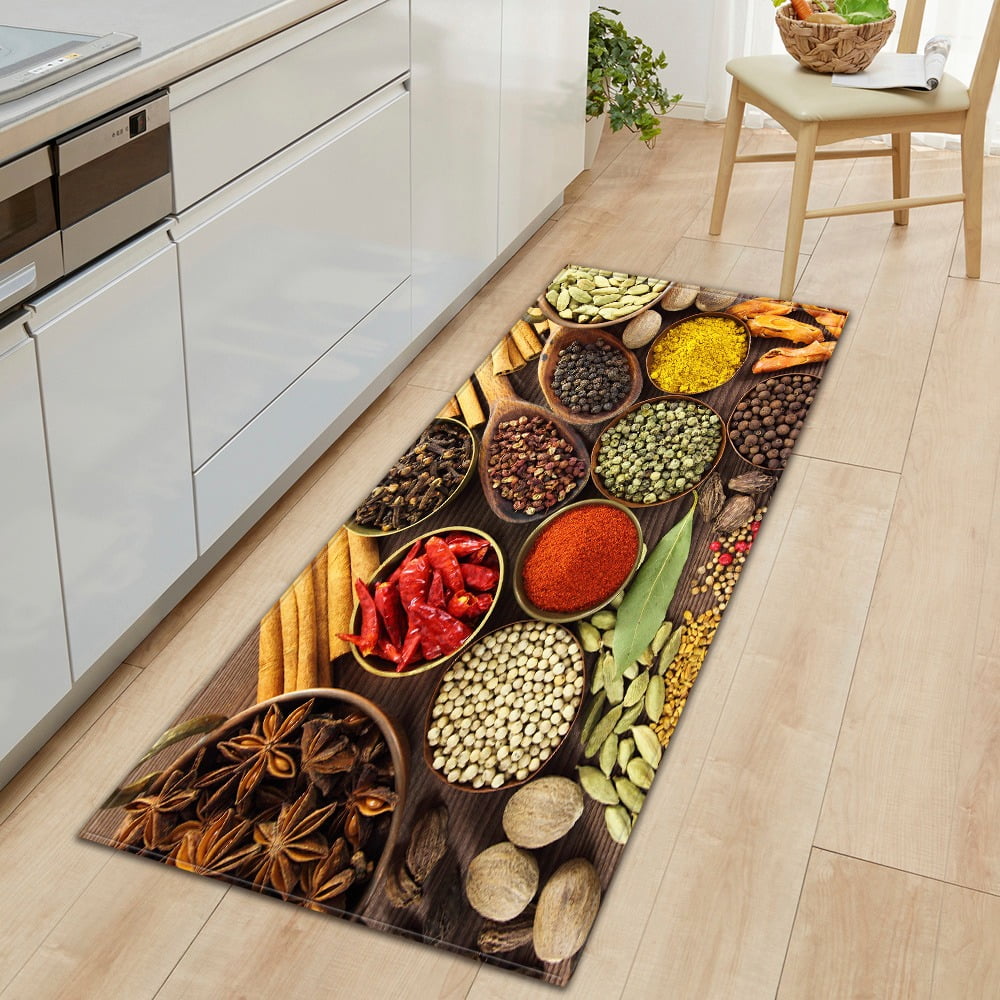 Kitchen spice seasr Fruit vegetable pattern carpet bedroom study room ...