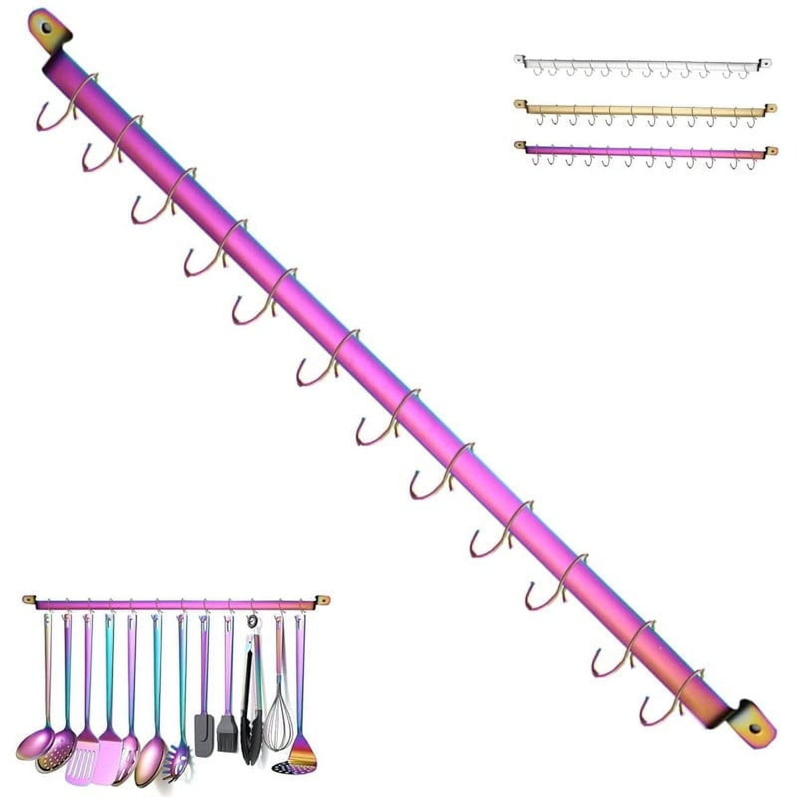 Kitchen utensils rack,Utensil Rack Guide Rail StorageRack Purple ...