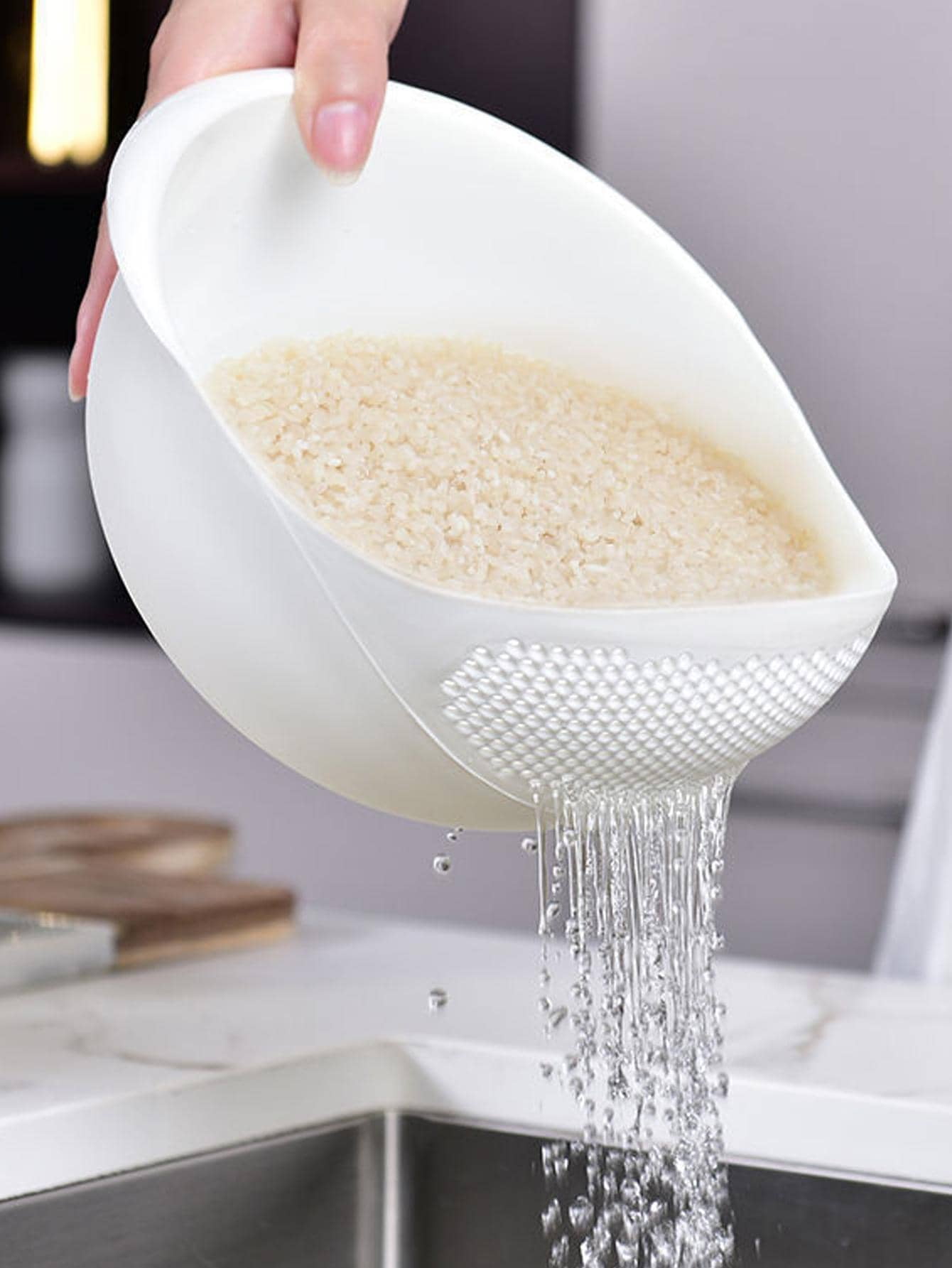 Kitchen washing rice magic washing rice sieve washing rice basin fine ...
