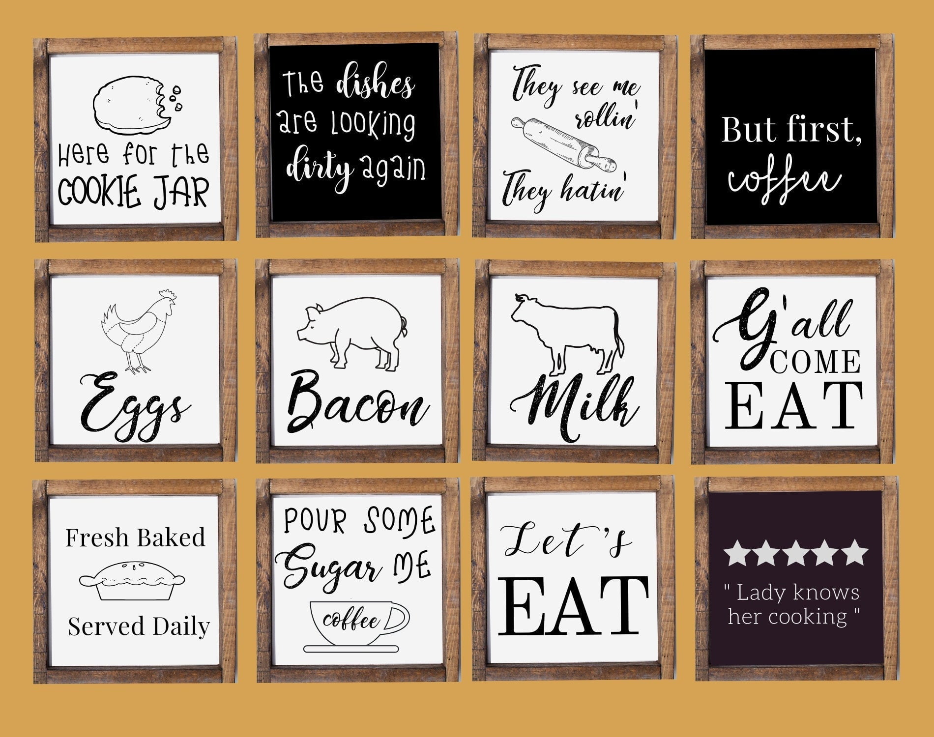 Kitchen wood Signs rustic farmhouse - Walmart.com
