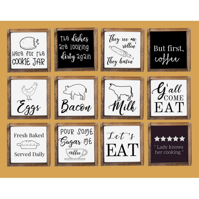 Kitchen wood Signs rustic farmhouse - Walmart.com