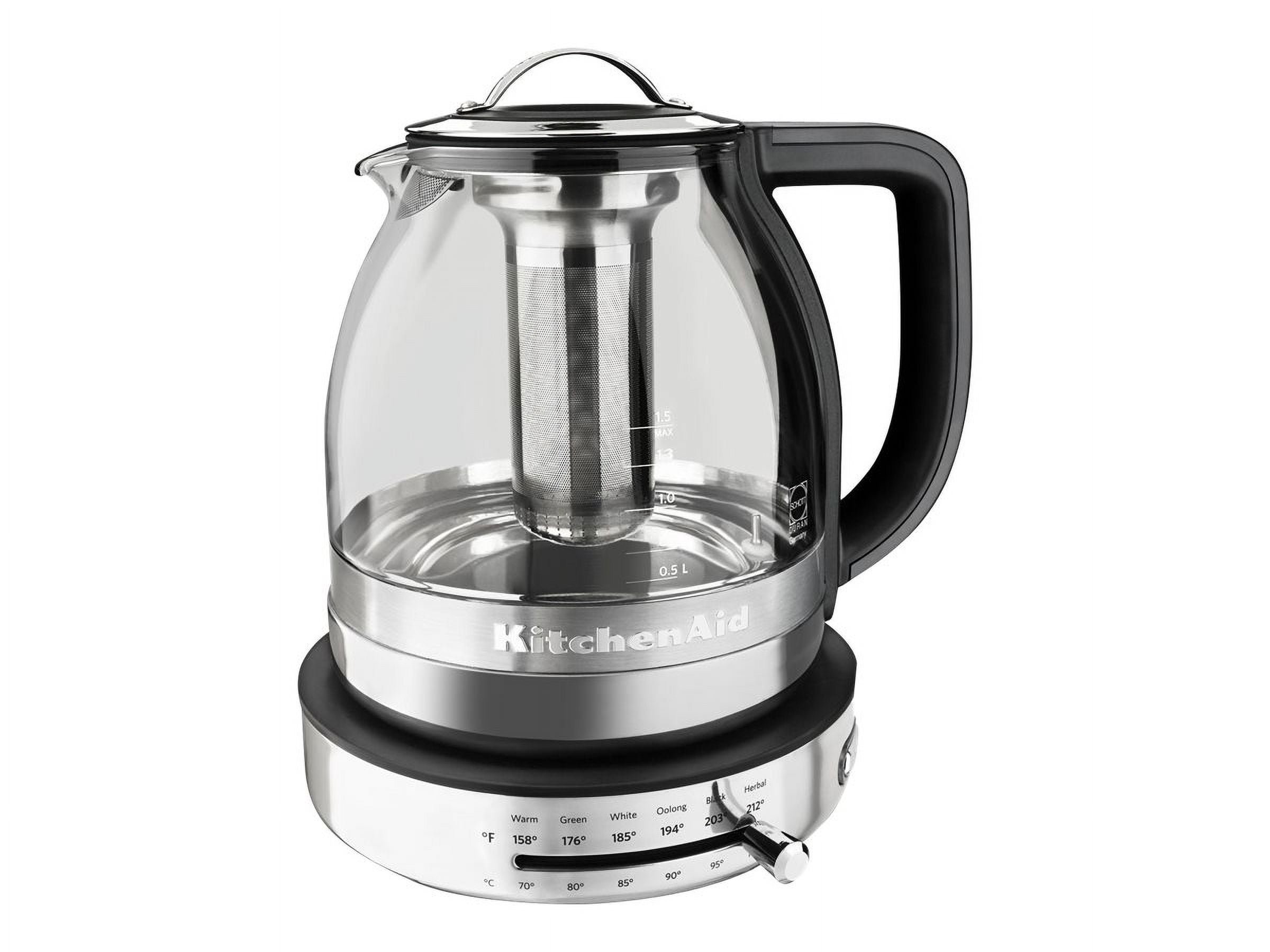 KitchenAid 1.5 L Glass Tea Kettle (KEK1322SS) - Walmart.com
