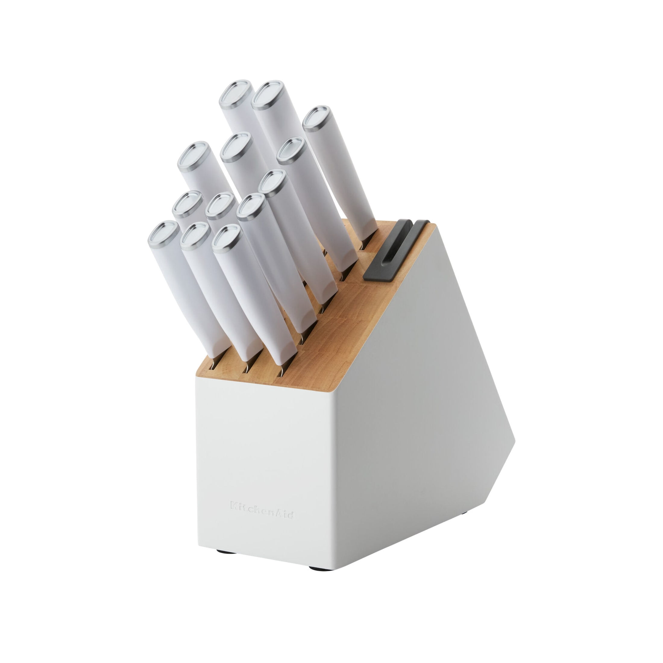 KitchenAid 14-Piece Slim Knife Block Set with Sharpener, High-Carbon ...