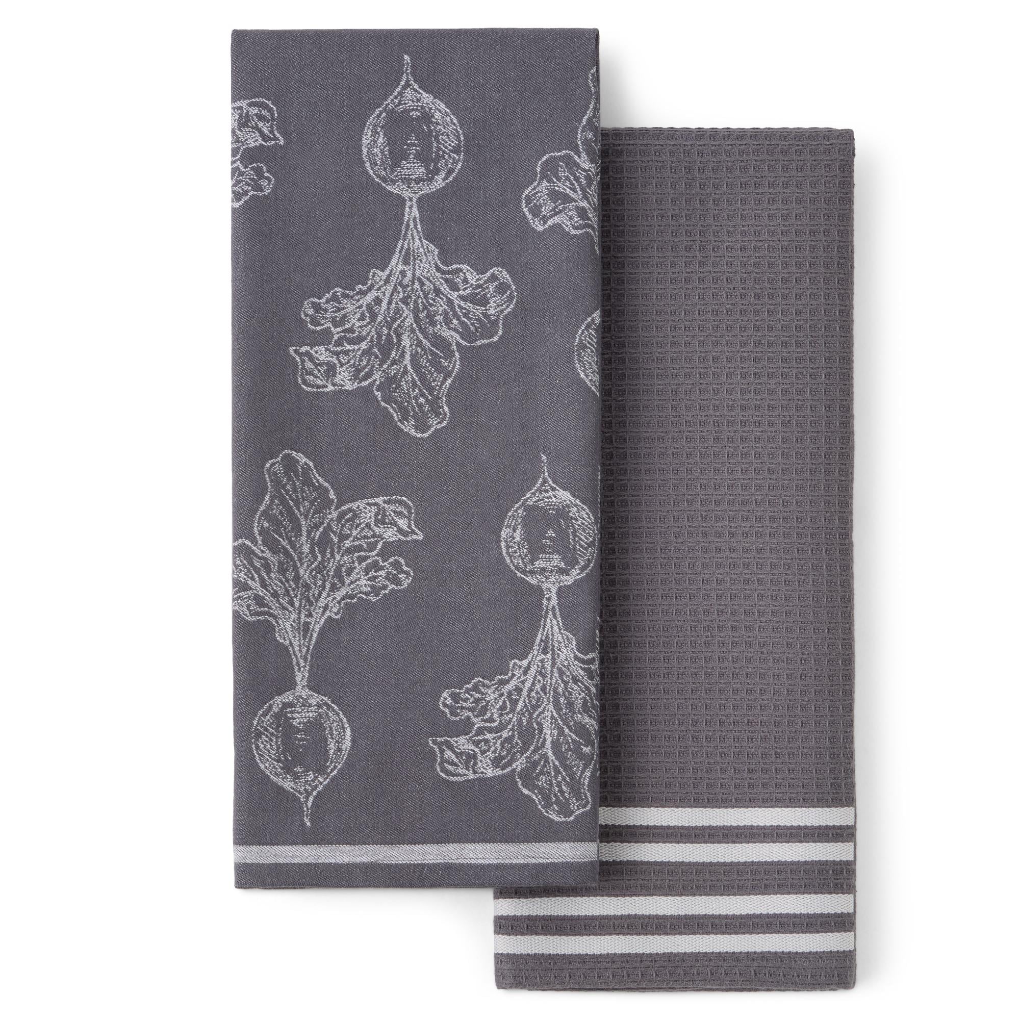 KitchenAid 2 Piece Kitchen Towel Set, Grey, 18"x28" - Walmart.com