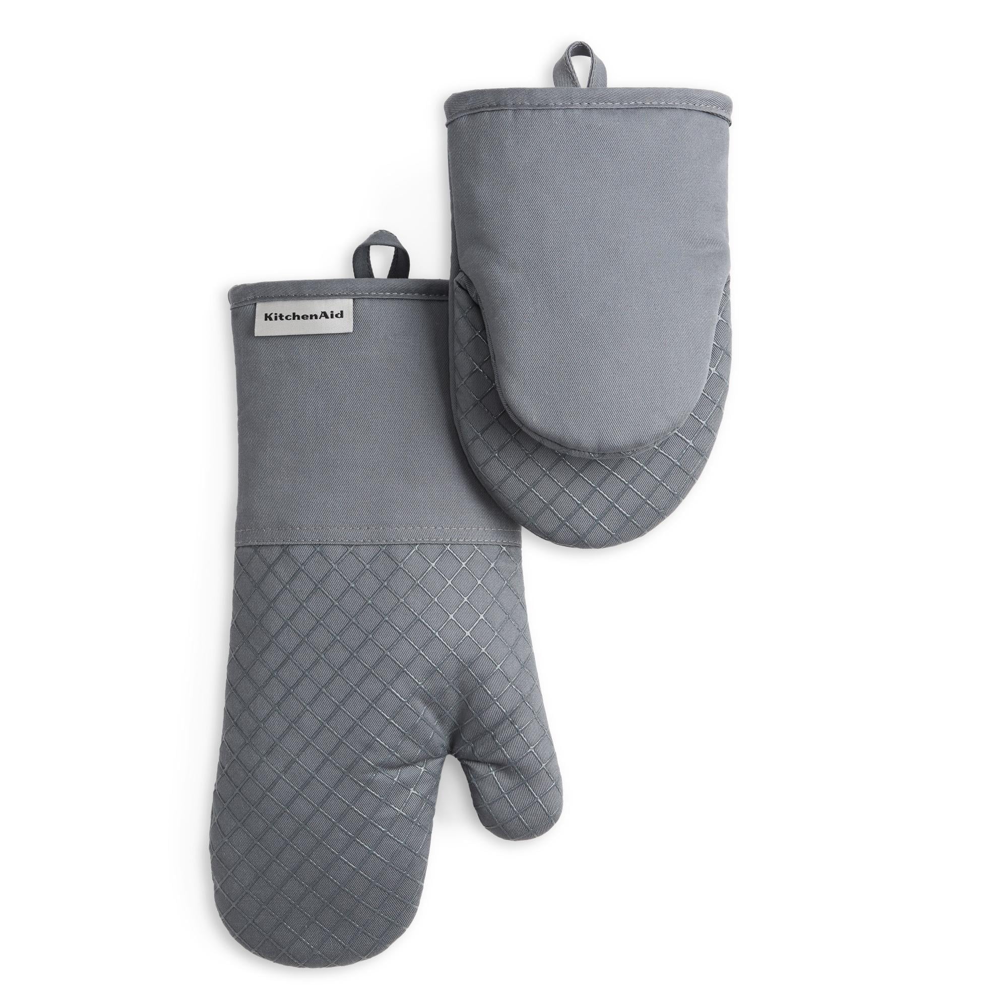 KitchenAid 2 Piece Oven Mitt and Mini Mitt Set, Grey, 7"x13" - Walmart.com