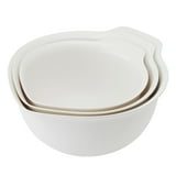 KitchenAid 3-Piece Nesting Plastic Mixing Bowls Set, Porcelain ...