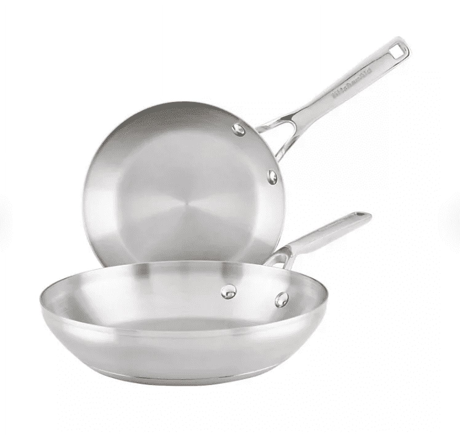 KitchenAid 3 Ply Base Stainless Steel Cookware Induction 2-Piece Fry ...