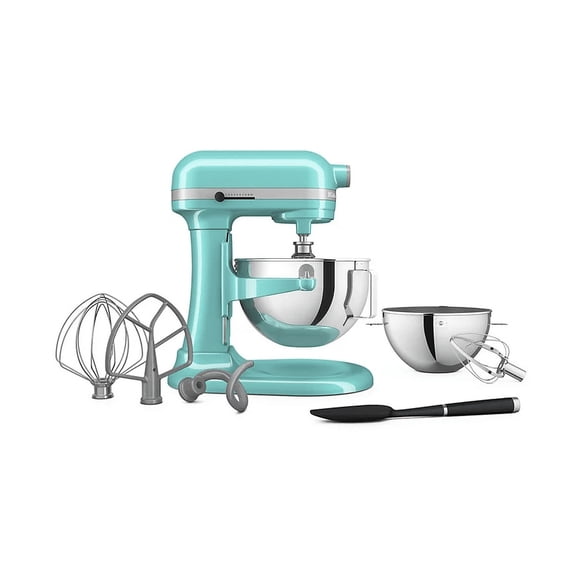 KitchenAid 5.5 Quart Bowl-Lift Stand Mixer Ice Blue with Accessories ...