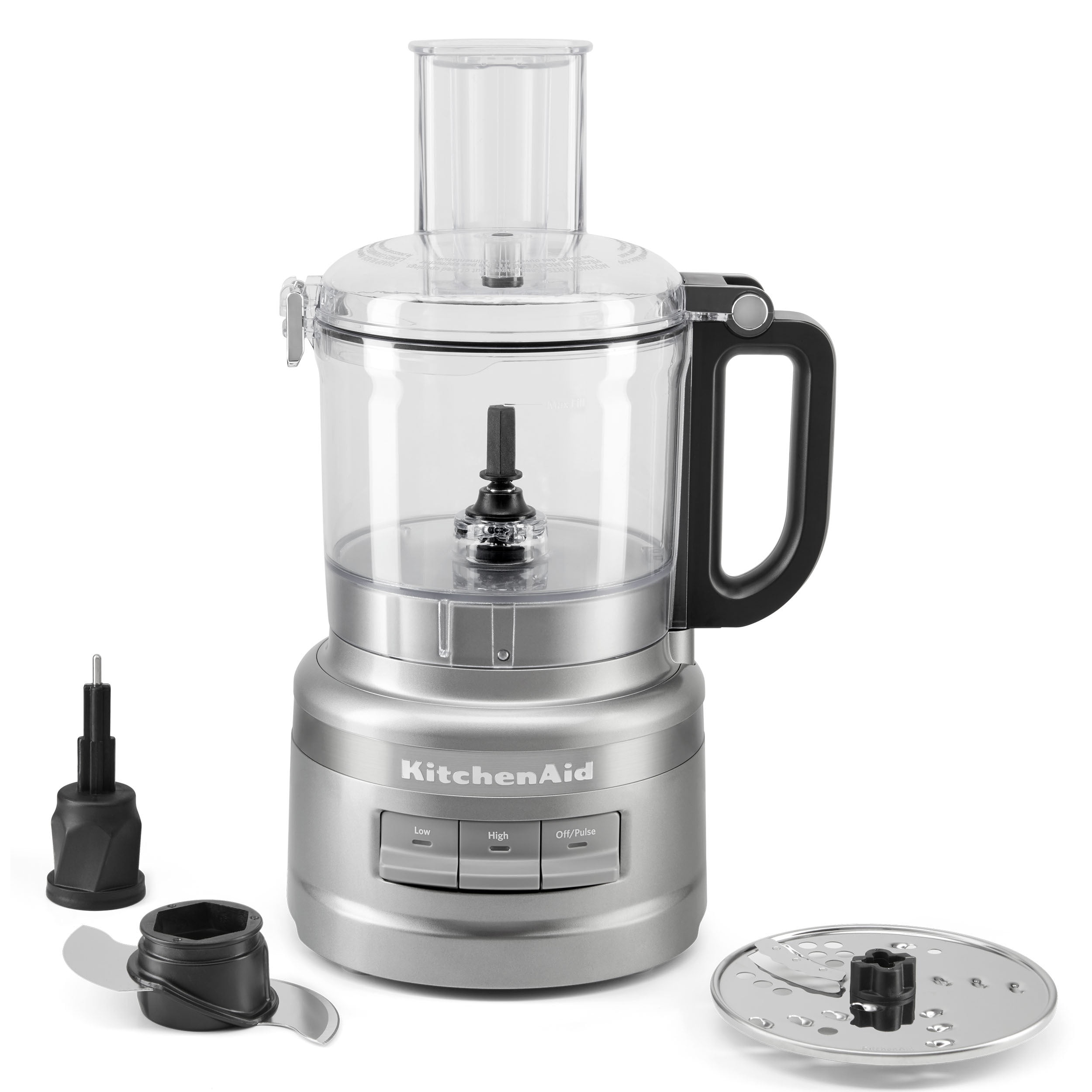 KitchenAid 7 Cup Food Processor, Contour Silver KFP0710 - Walmart.com