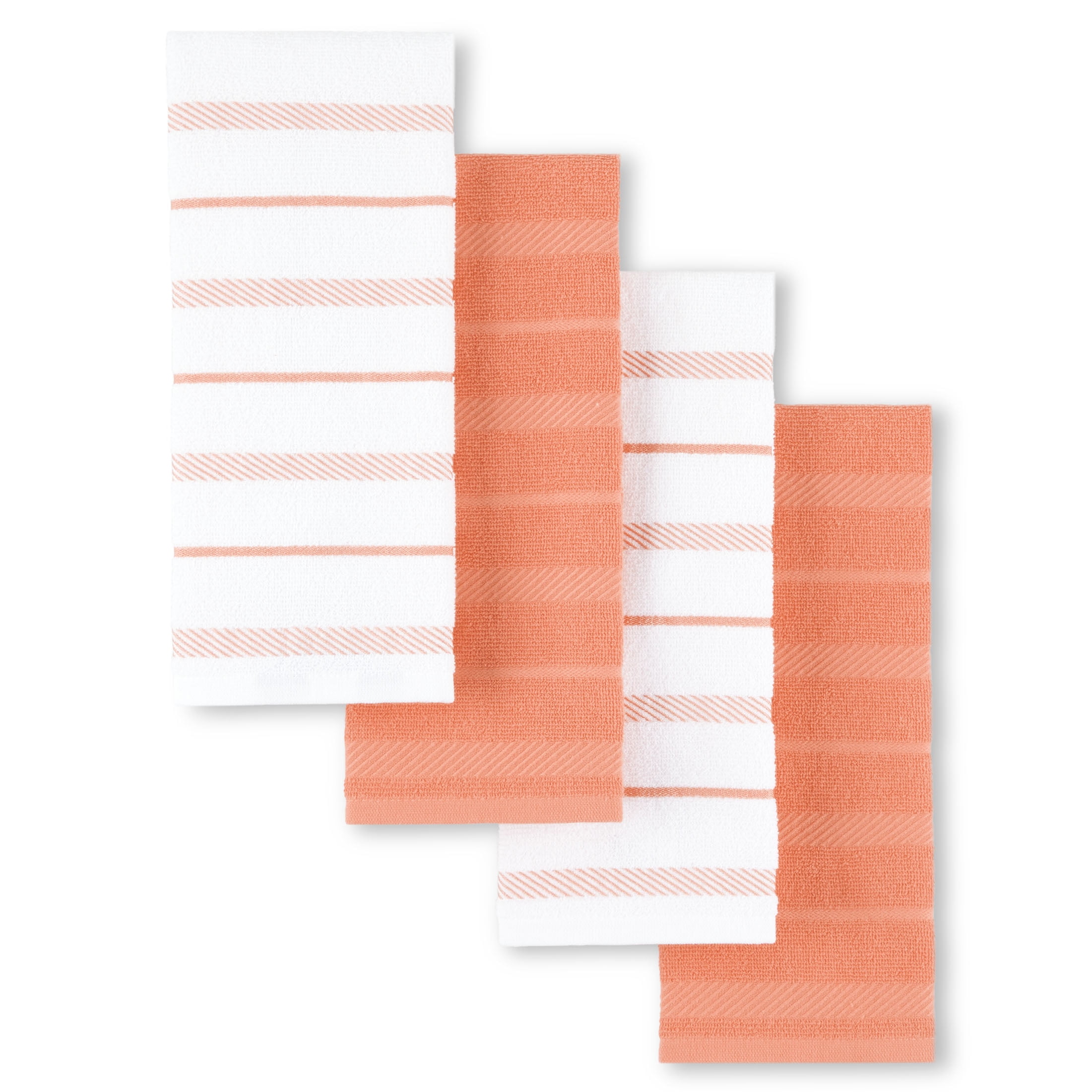 KitchenAid Albany Kitchen Towel 4-Pack Set, Bird Of Paradise/White, 16 ...