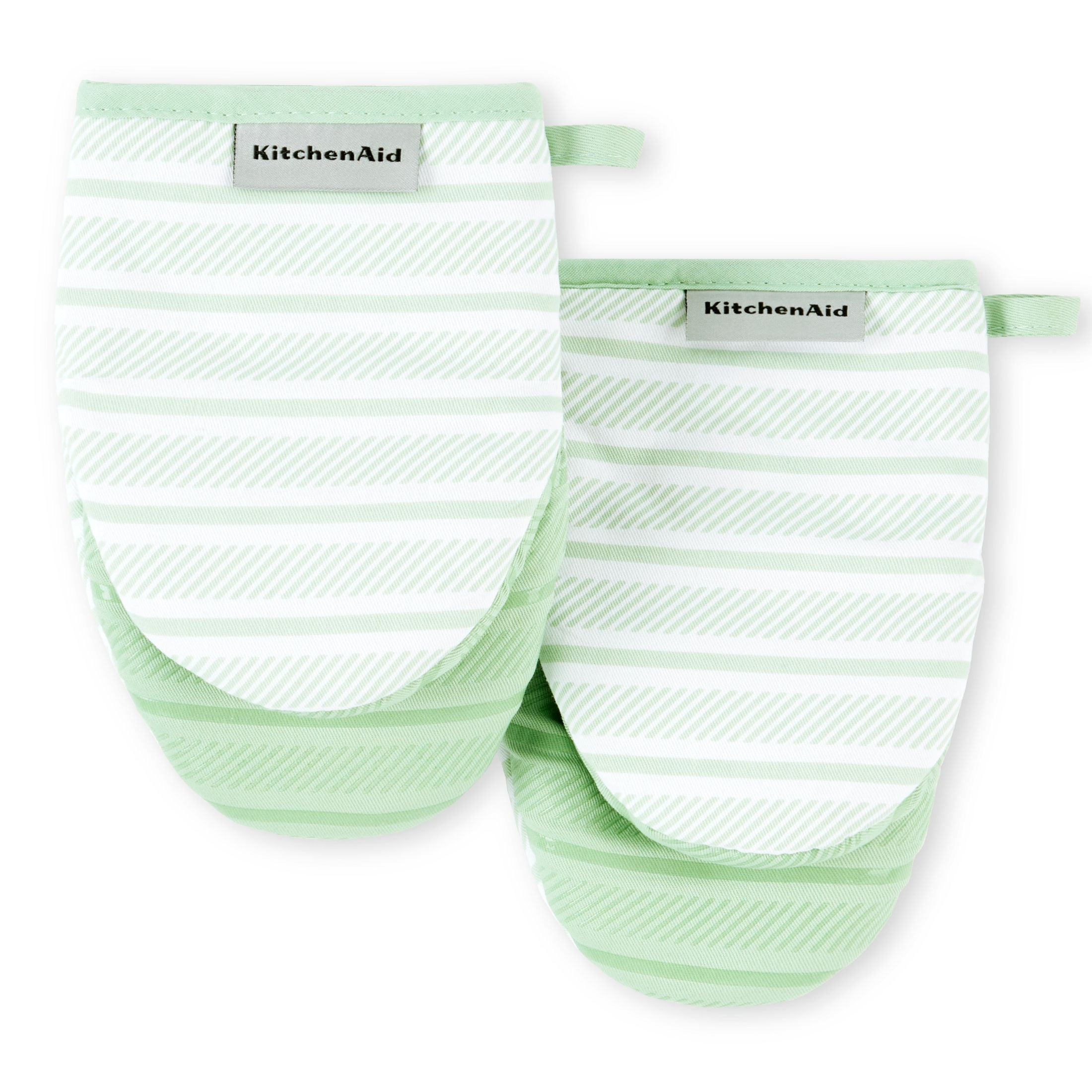KitchenAid Albany Mini Oven Mitt 2-Pack Set, Pistachio, 5.5"x8 ...