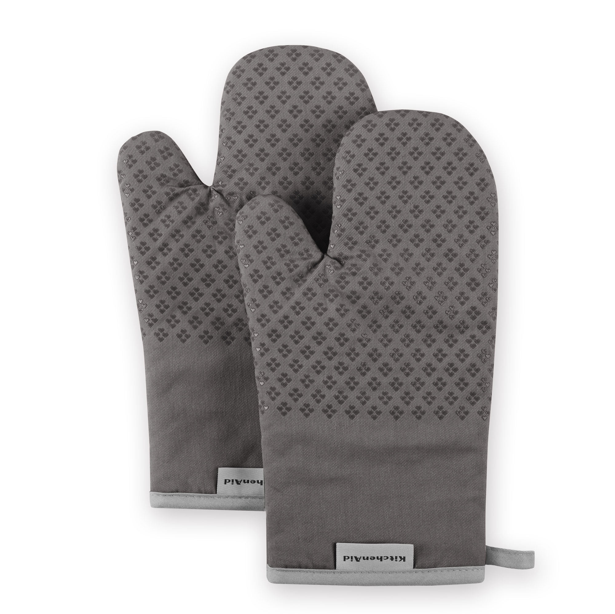 KitchenAid Asteroid Oven Mitt 2-Pack Set, Charcoal Grey, 7"x12.5 ...
