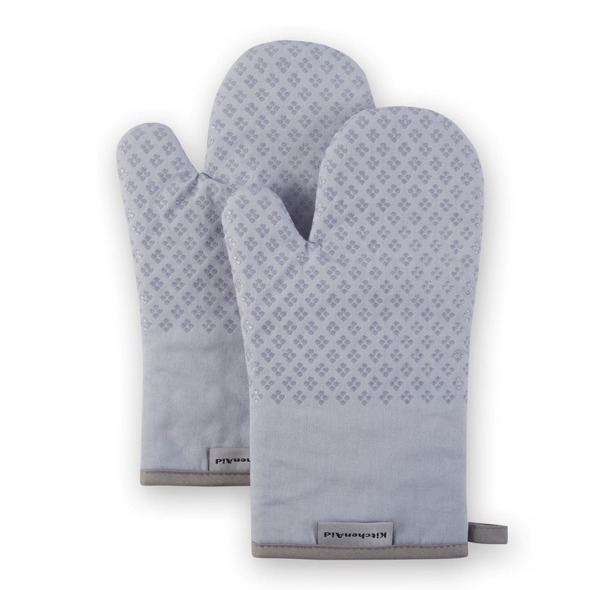 KitchenAid Asteroid Oven Mitts 2-Pack, Lavender Cream, Silicone Grip ...