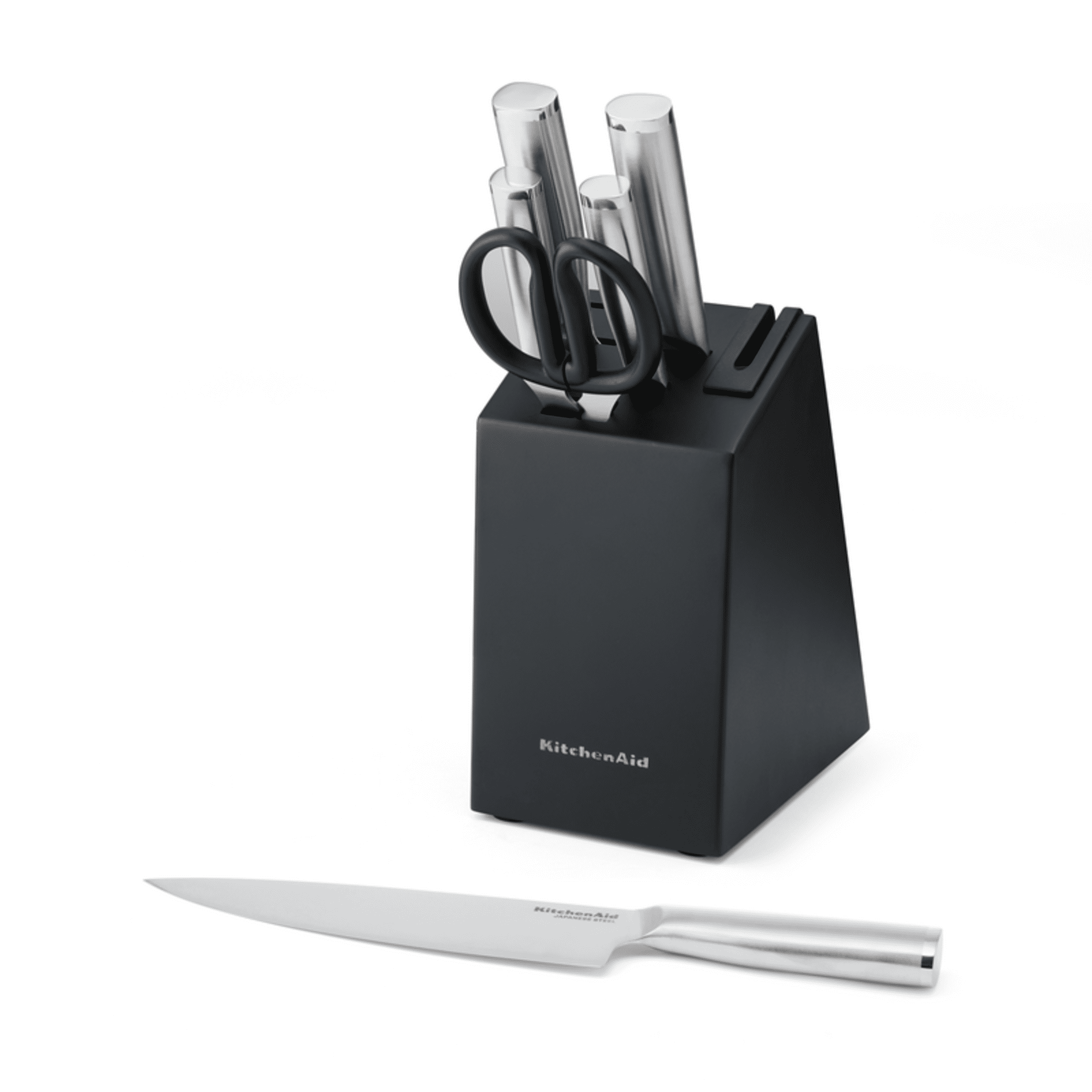 KitchenAid Gourmet 7-Piece Forged Knife Block Set with Built-In ...
