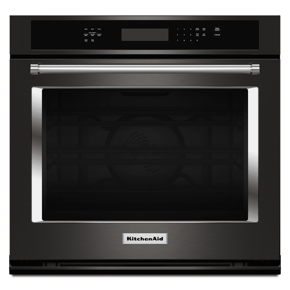 KitchenAid KOSE500EBS 30 inch Black Stainless Convection Single Wall ...
