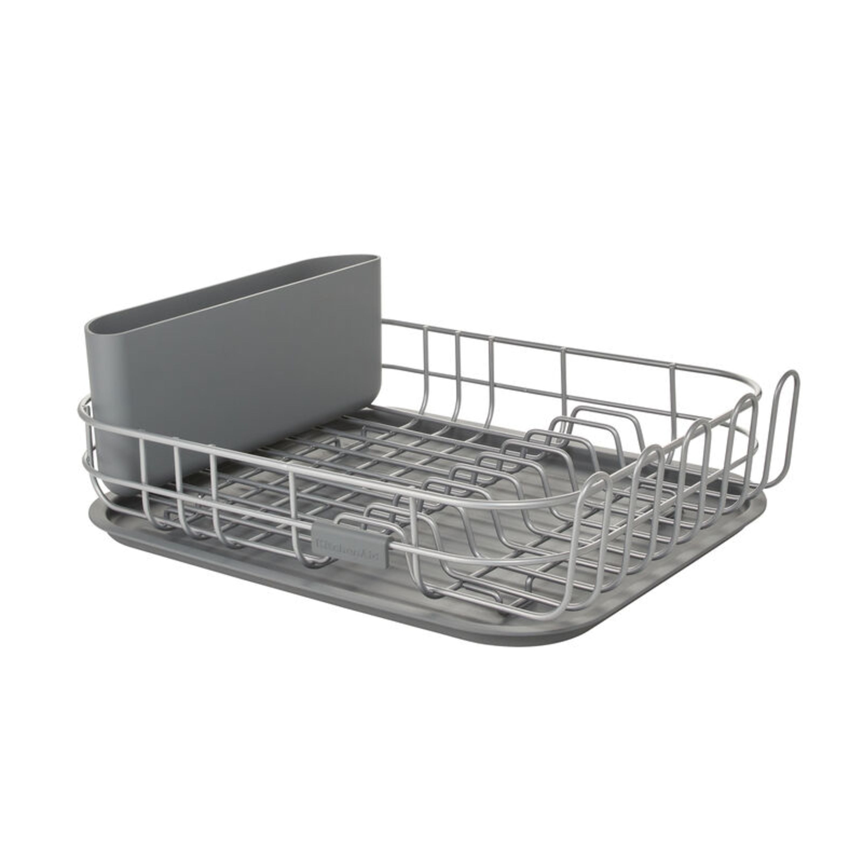 KitchenAid Low Profile Metal Stacking Dish Drying Rack, Charcoal Gray ...