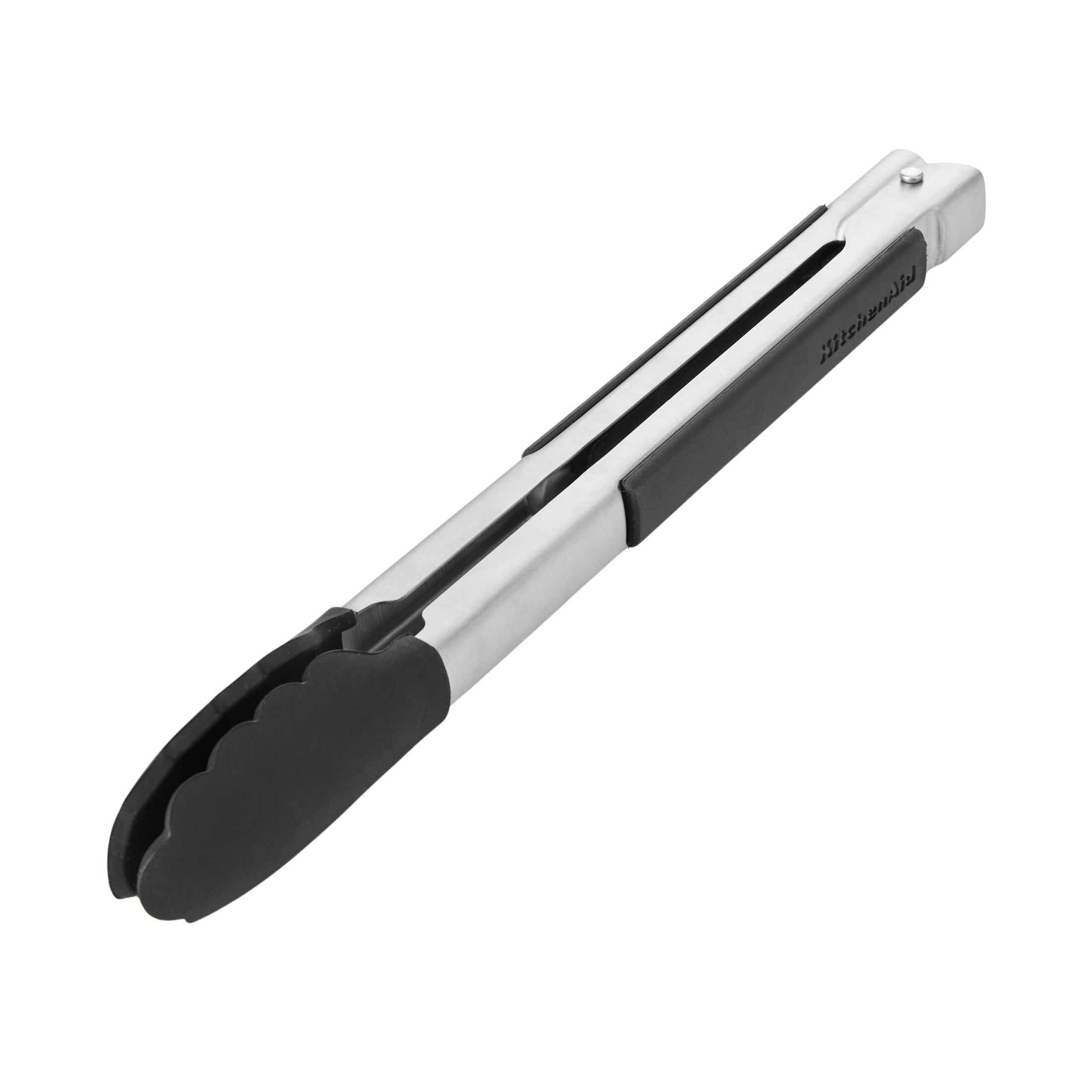KitchenAid Stainless Steel 12in Kitchen Food Tongs for Cooking, Black ...