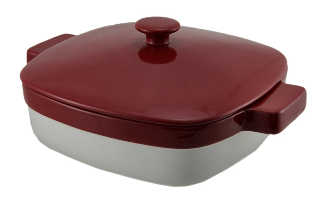 KitchenAid Streamline Ceramic 1.9-Quart Casserole Bakeware - Empire Red ...