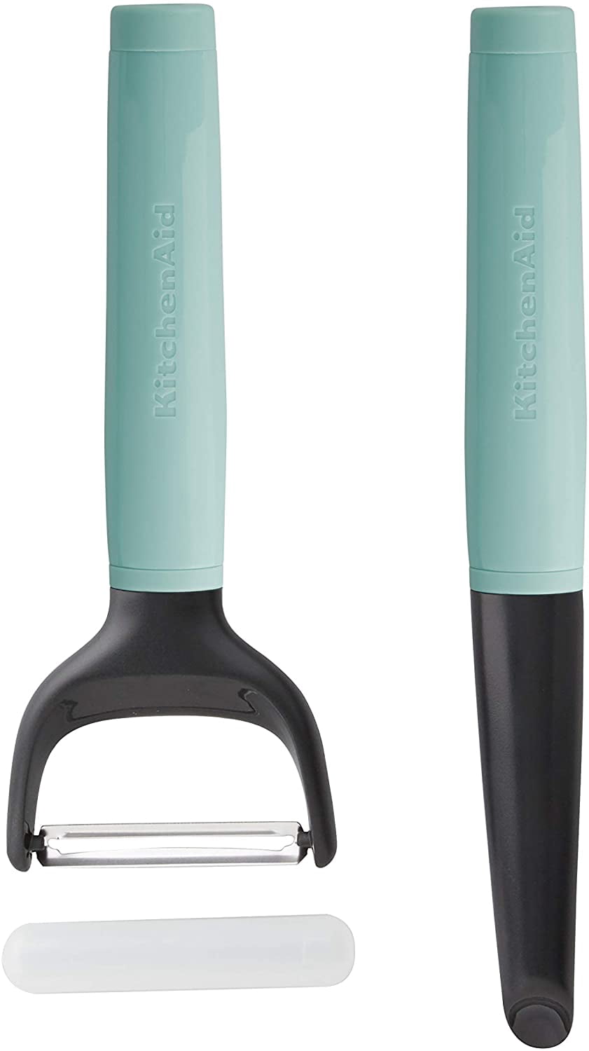 KitchenAid Universal Euro Y Peeler, Set of 2, Aqua, Adjustable Blade ...