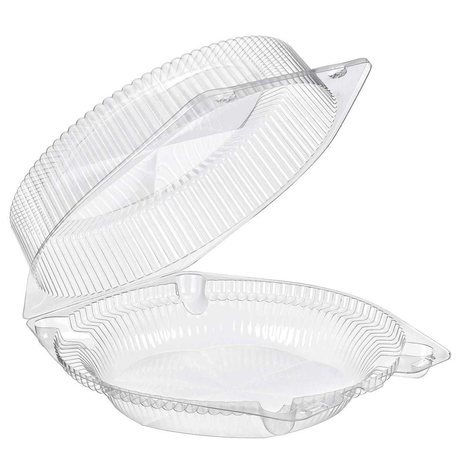 KitchenDance Clear Plastic Clamshell Pie Container with High Dome - 10 ...