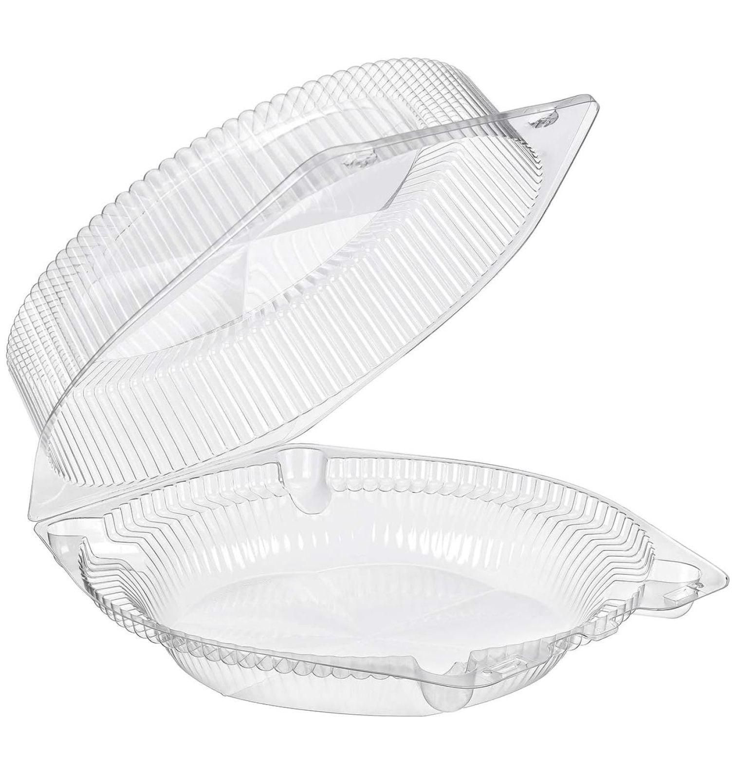 KitchenDance Clear Plastic Clamshell Pie Container with High Dome - 10 ...