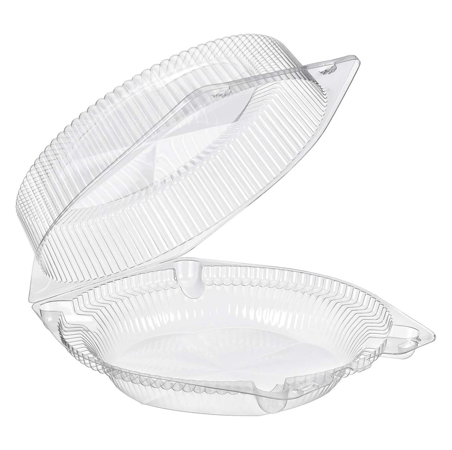 KitchenDance Clear Plastic Clamshell Pie Container with High Dome - 10 ...