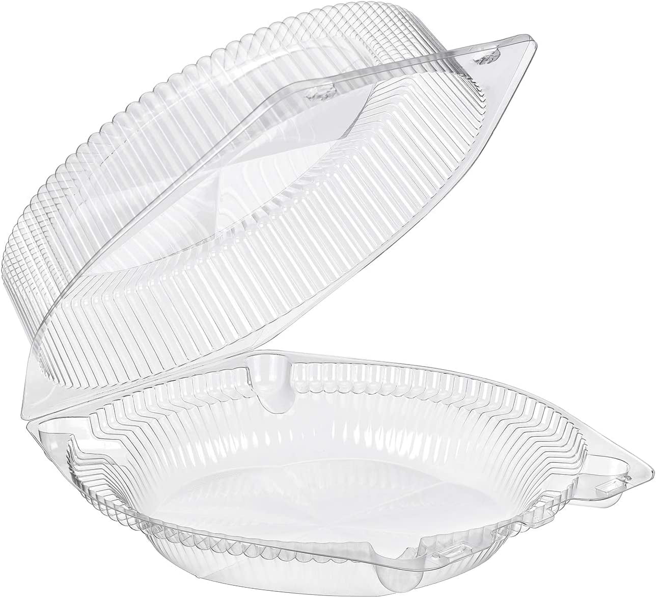 KitchenDance Clear Plastic Clamshell Pie Container with High Dome - 10 ...
