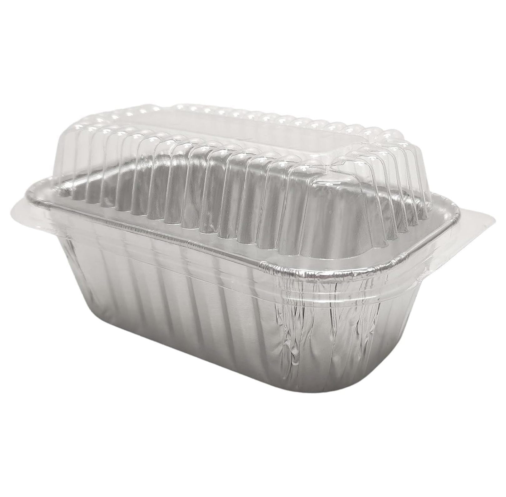 KitchenDance Disposable 1 Lb Mini Loaf Pan with Clear Lid - 15 Ounces ...