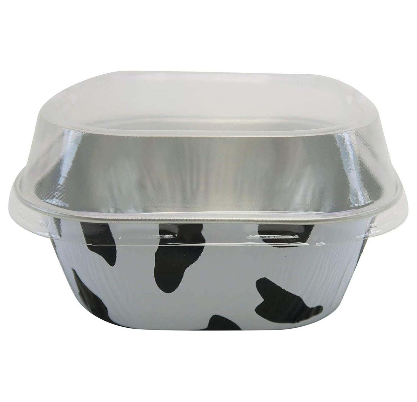 KitchenDance Disposable Dessert Pan Set with Lids - 4x4" Square Cake ...