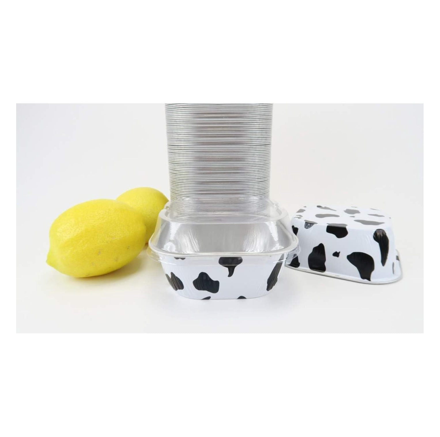 KitchenDance Disposable Dessert Pan Set with Lids - 4x4" Square Cake ...