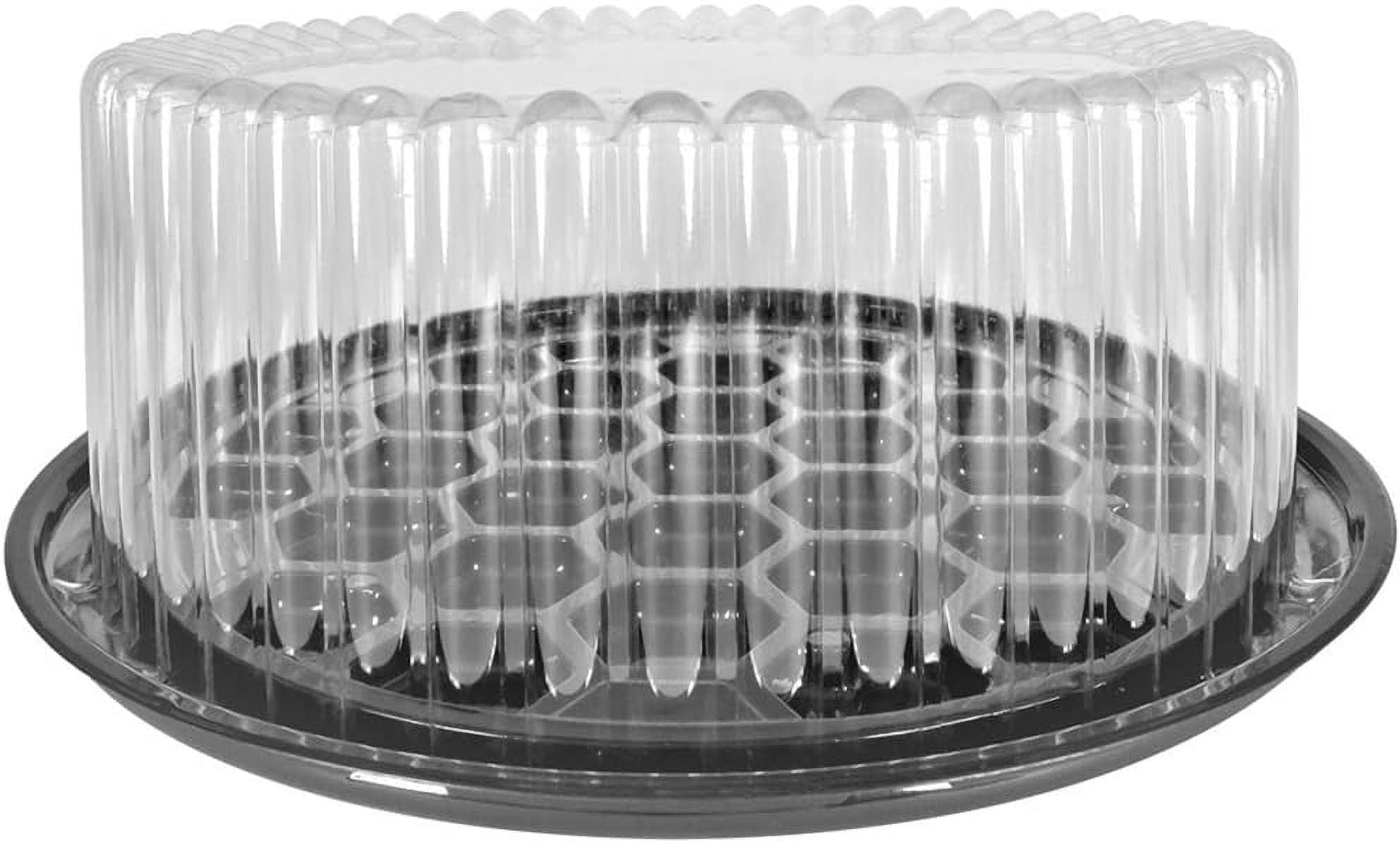 KitchenDance Disposable Plastic Display Cake s with Clear Plastic Lid ...