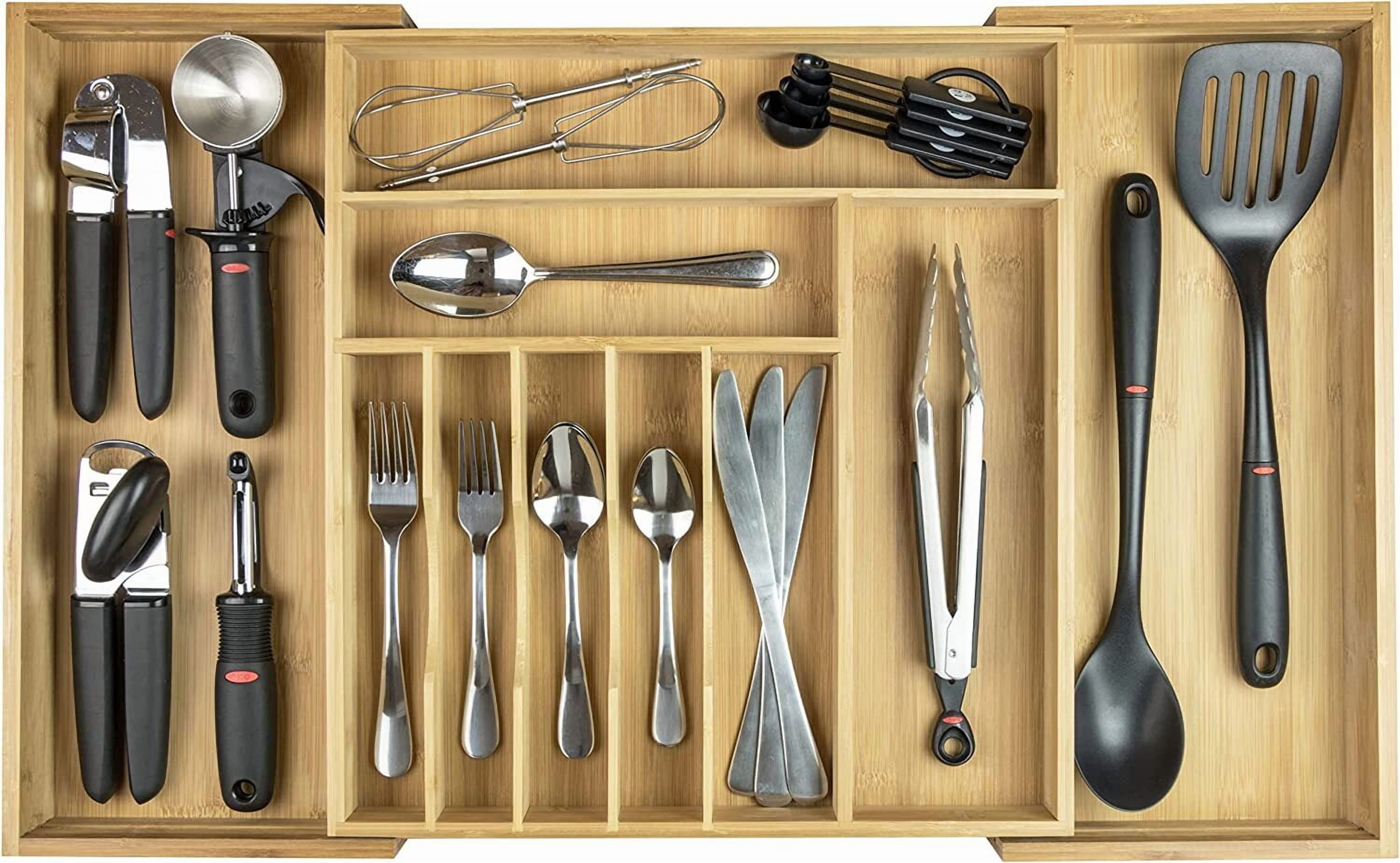 KitchenEdge Premium Silverware, Flatware and Utensil Organizer for ...