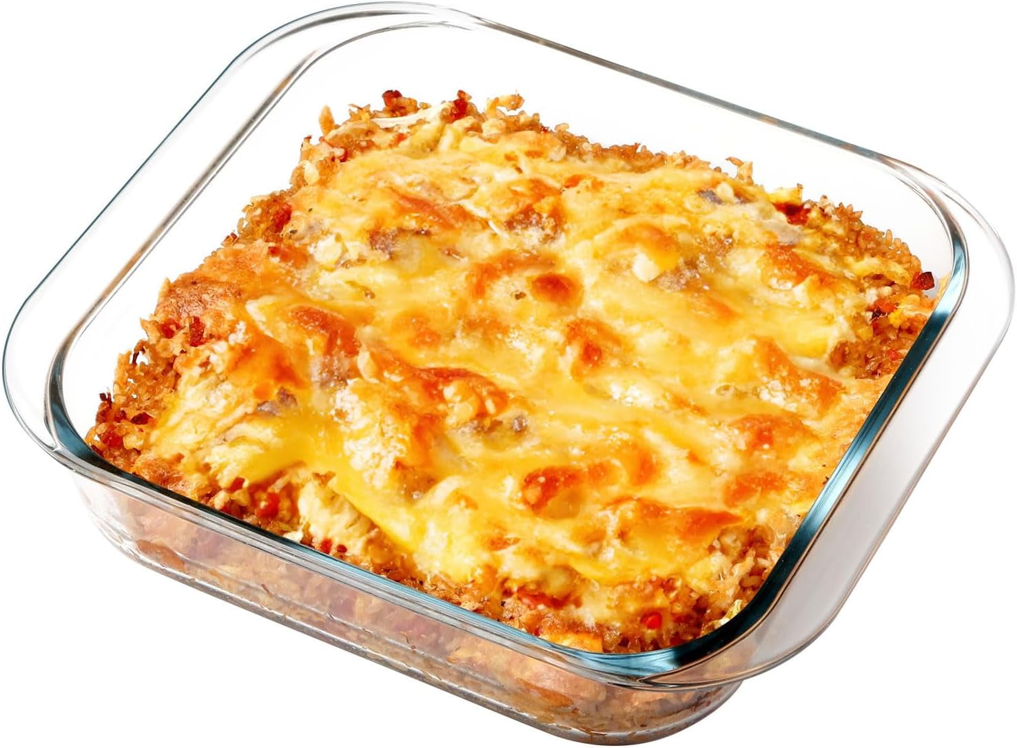 KitchenKey 2.4QT Square Glass Baking Dishes, 9x9In Square Baking Dish ...