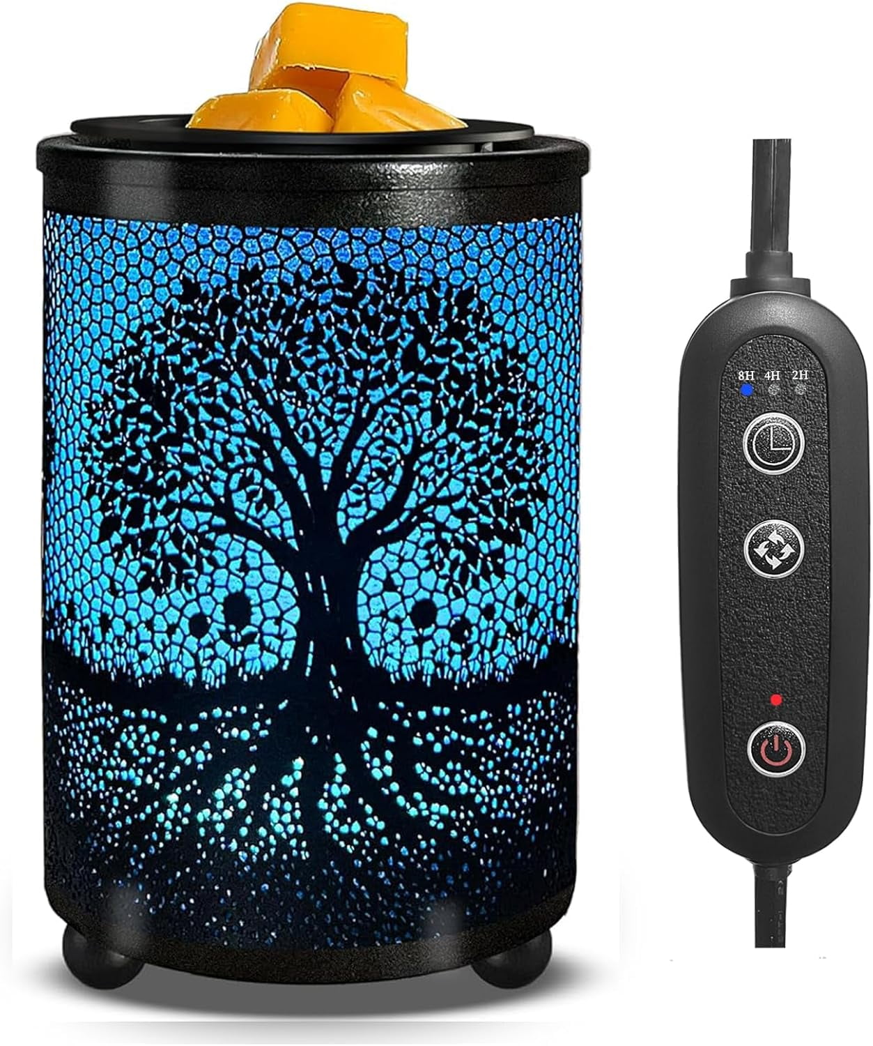 KitchenKey Electric Wax Melt Warmer PTC Heating Plate with 7 Colors LED ...