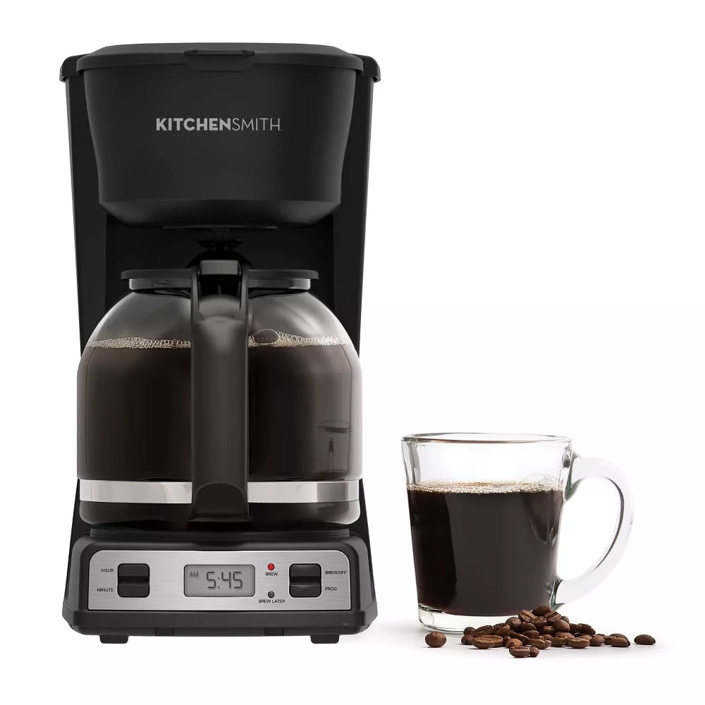 KitchenSmith by Bella 12 Cup Programmable Coffeemaker with 24hr Advance ...