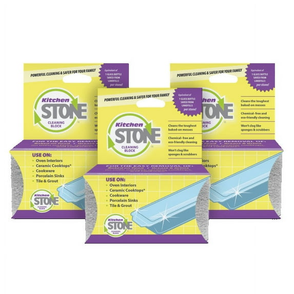 KitchenStone Cleaning Block 3-Pack, Environmentally Friendly Kitchen ...