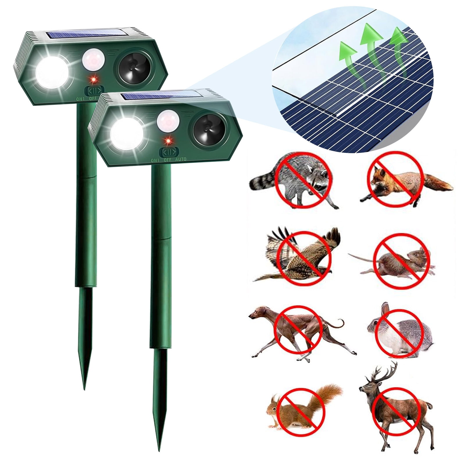 KitchenYYBF 2025 Ultrasonic Animal Repellent Outdoor Deer Repellent ...