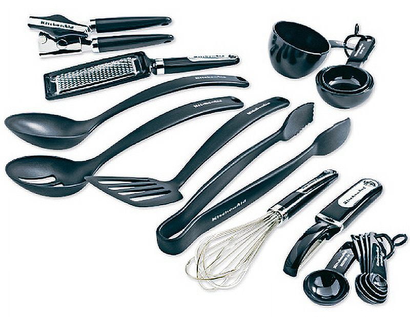 Kitchenaid, 17 Piece, Black, Starter Kitchen Tool & Gadget Set, Includ ...